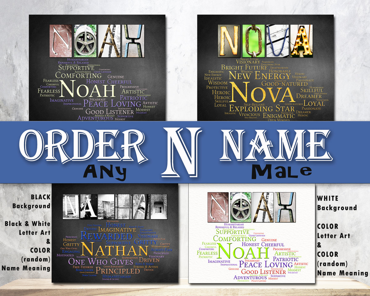 Male Name - N – Letter Art Gifts