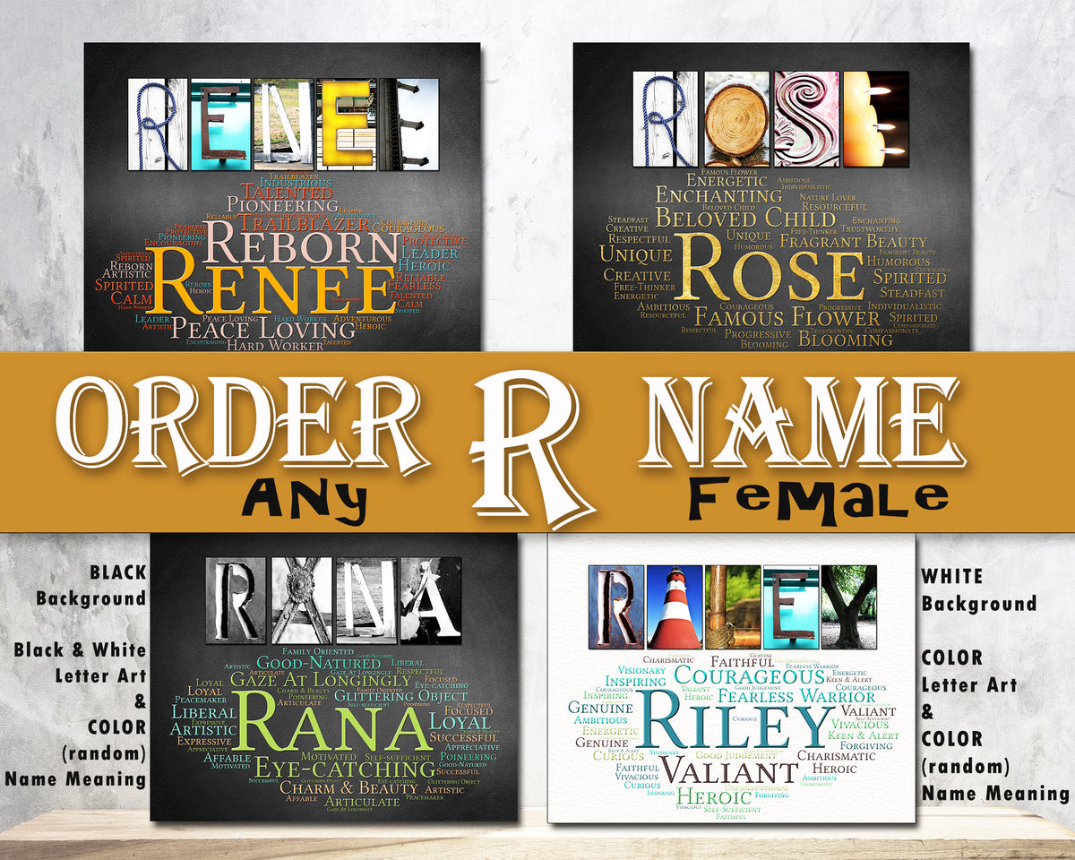 Female Name - R – Letter Art Gifts