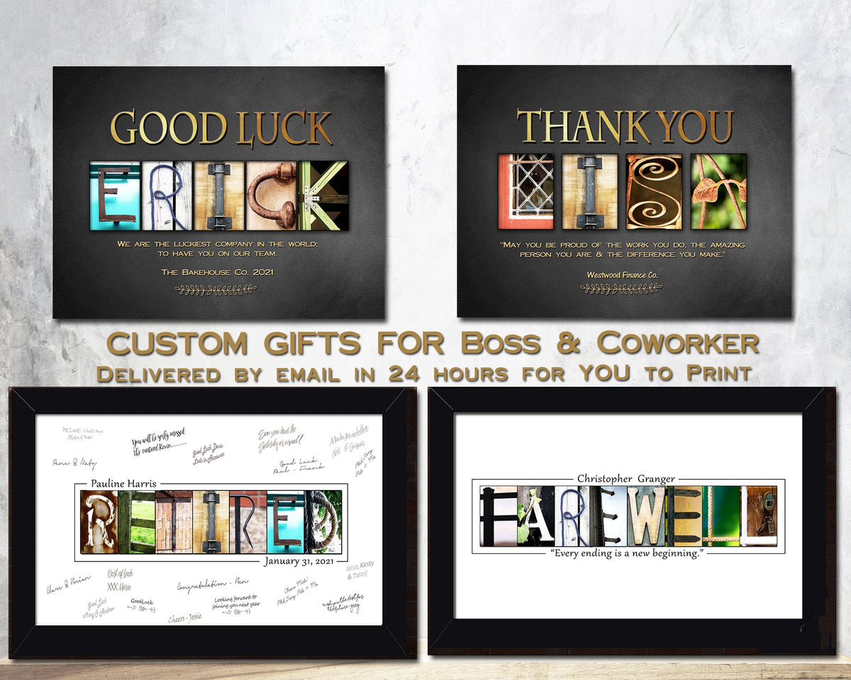 GOODBYE &amp; GOOD LUCK – Letter Art Gifts
