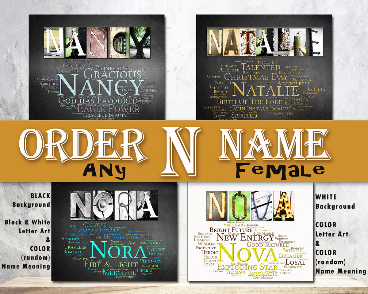 N Name Meaning Gift | Female | Digital Prints – Letter Art Gifts