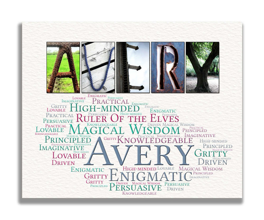 Avery Name Meaning Gift | 4 Digital Prints – Letter Art Gifts