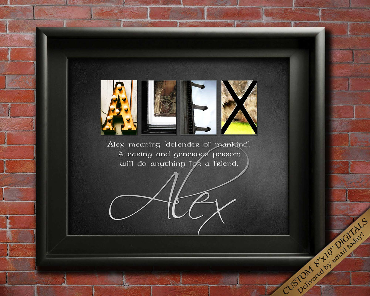 Name Meaning Gift, What Does My Name Mean, Personalized Art Gift with ...